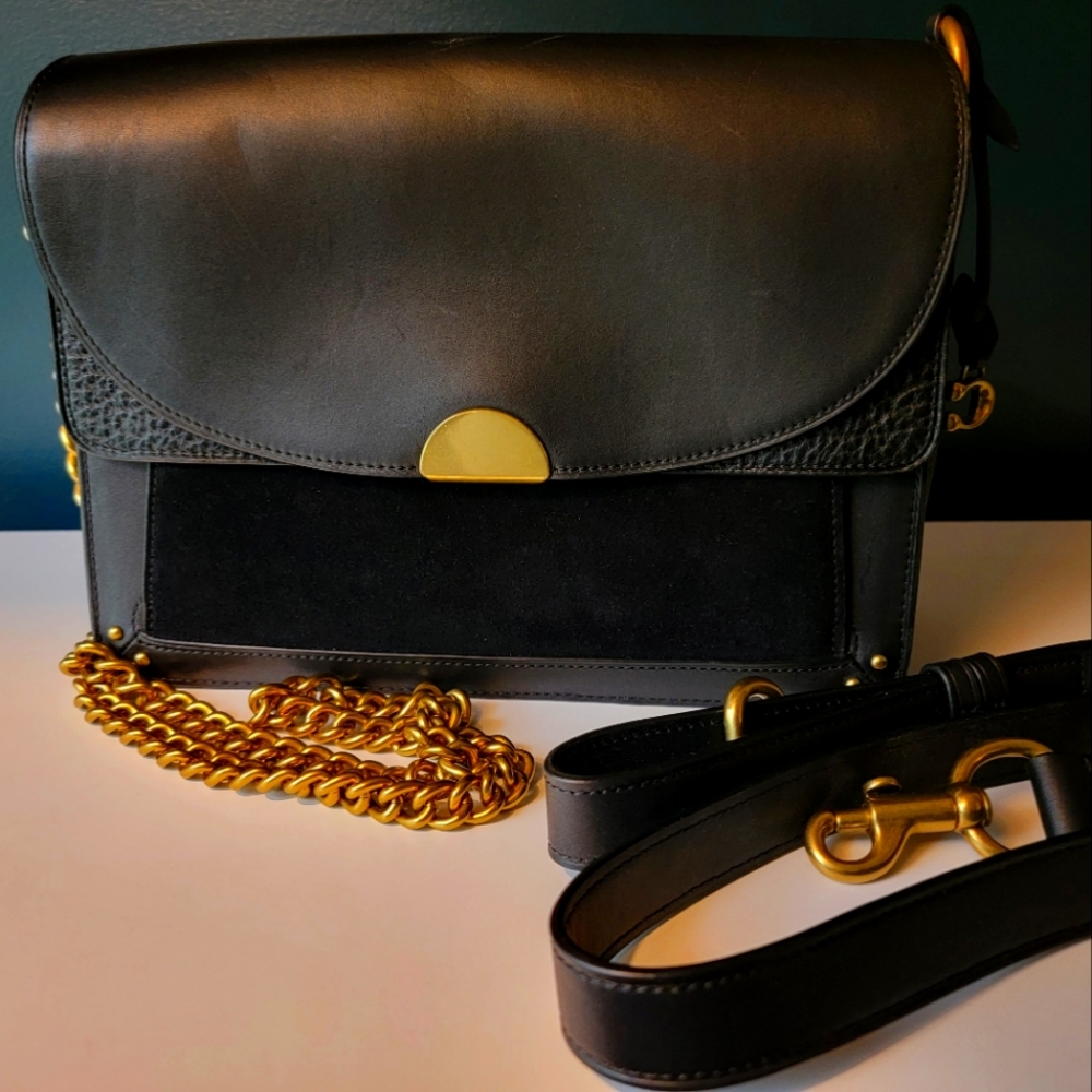 Coach Dreamer Shoulder/Crossbody Bag In Black - Gem